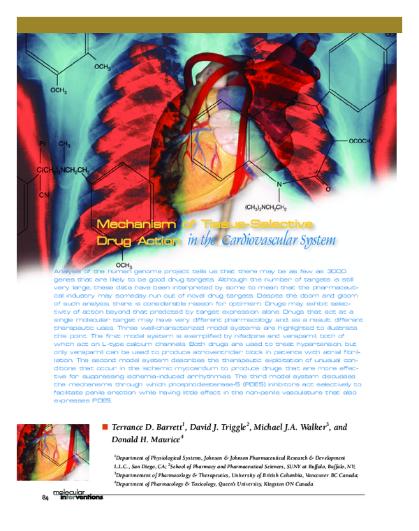 (PDF) Mechanism of Tissue-Selective Drug Action in the Cardiovascular ...