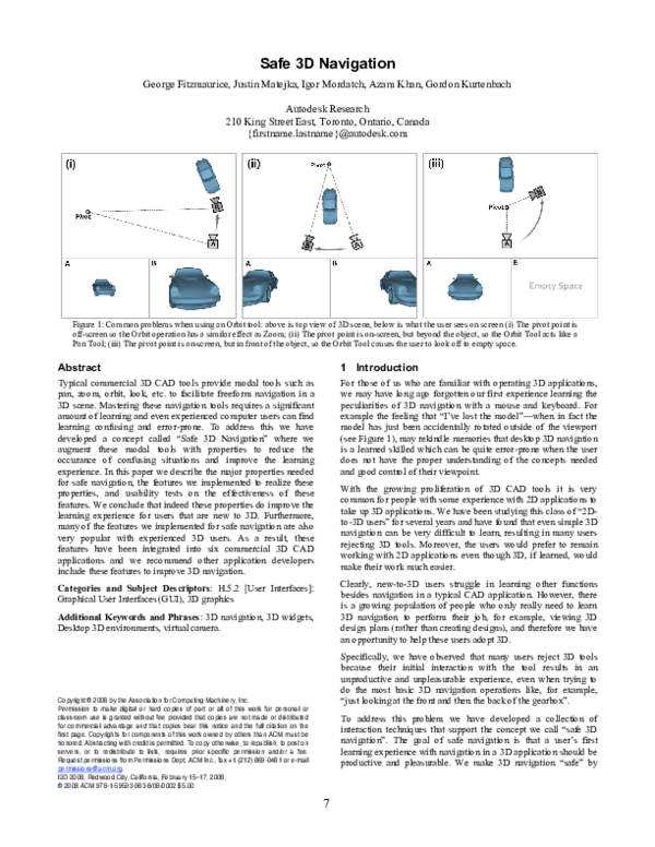 (PDF) Safe 3D navigation