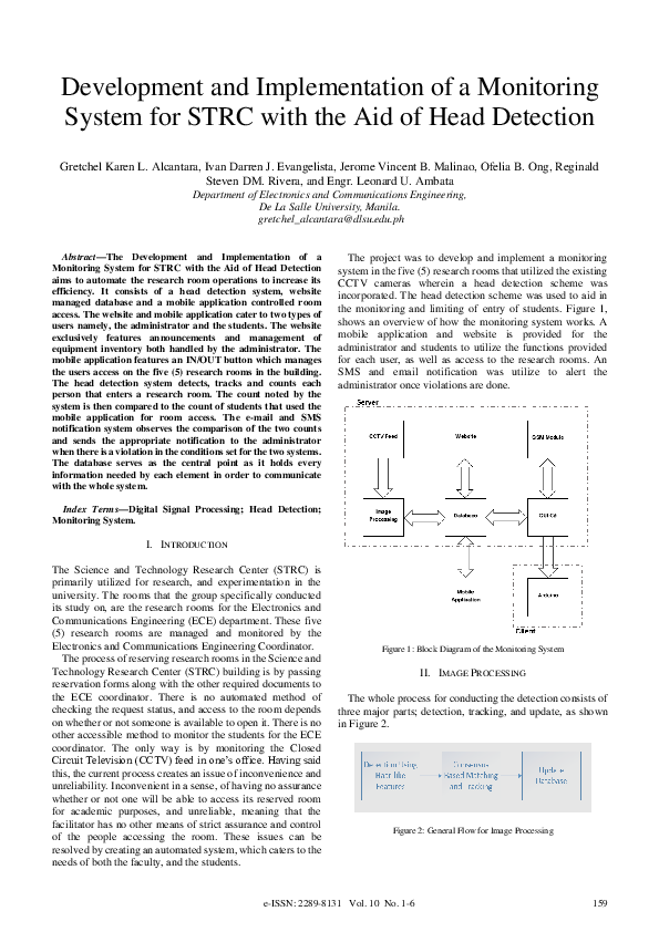 (PDF) Development and Implementation of a Monitoring System for STRC ...