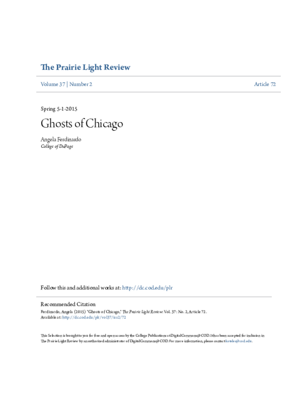 (PDF) Ghosts of Chicago