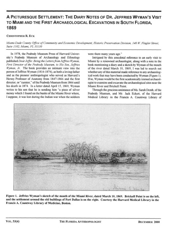 (PDF) A Picturesque Settlement: The Diary Notes of Dr. Jeffries Wyman’s ...