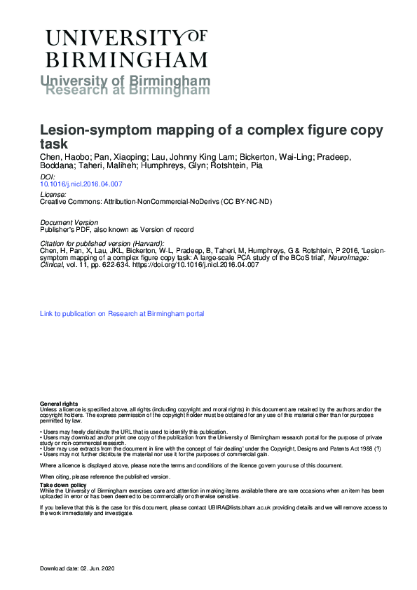 (PDF) Lesion-symptom mapping of a complex figure copy task: A large ...