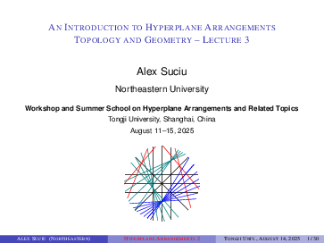 (PDF) AN INTRODUCTION TO HYPERPLANE ARRANGEMENTS TOPOLOGY AND GEOMETRY -LECTURE 3