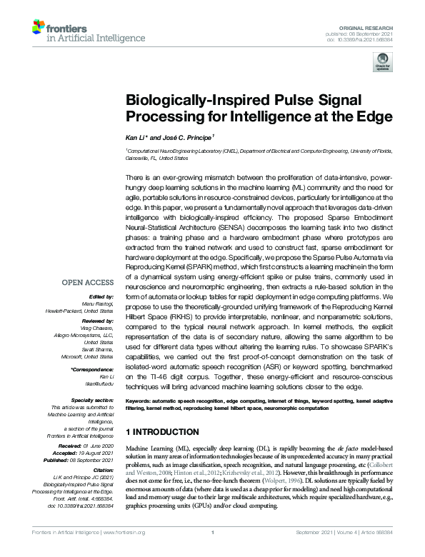 (PDF) Biologically-Inspired Pulse Signal Processing for Intelligence at ...