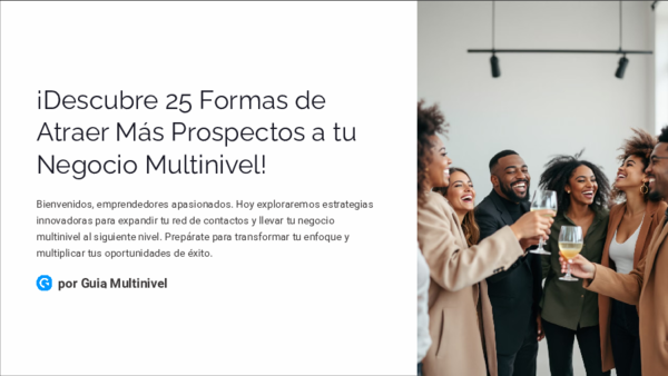 (PDF) Descubre 25 Formas de Atraer mas Prospectos a tu Negocio Multinivel