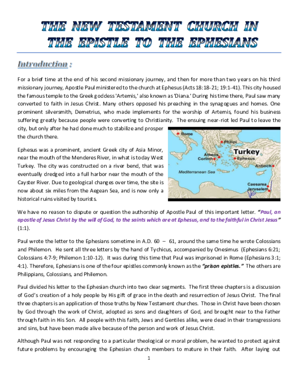 (PDF) The New Testament Church in the Epistle to the Ephesians by Ike ...