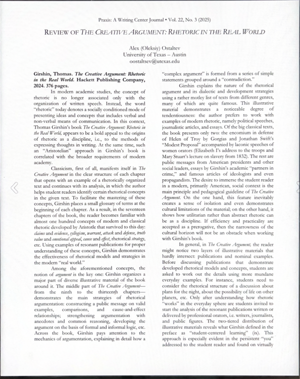 (PDF) The Creative Argument: Rhetoric in the Real World by Thomas ...