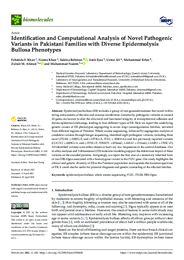 (PDF) Identification and Computational Analysis of Novel Pathogenic ...