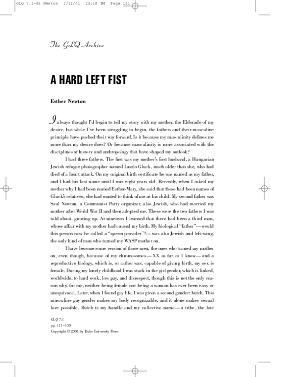 (PDF) A Hard Left Fist