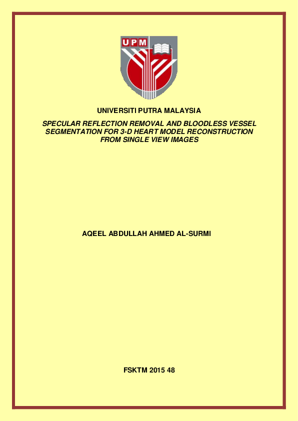 (PDF) Specular reflection removal and bloodless vessel segmentation for ...