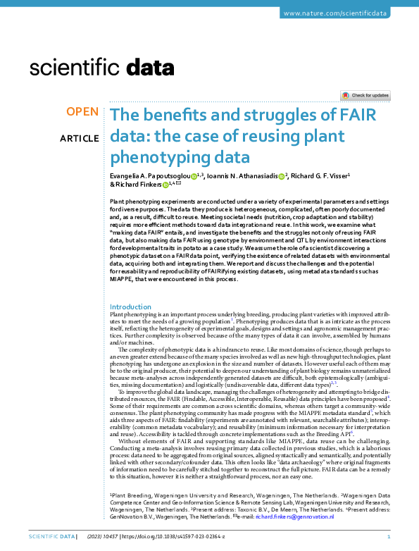 (PDF) The benefits and struggles of FAIR data: the case of reusing ...