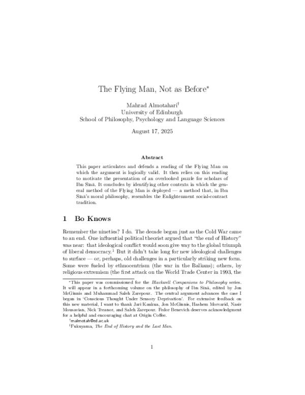 (PDF) The Flying Man, Not as Before