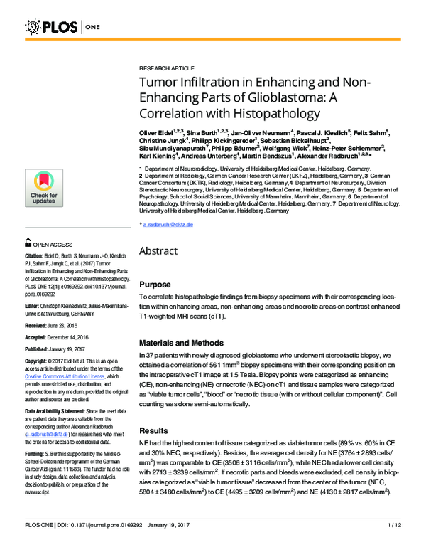 (PDF) Tumor Infiltration in Enhancing and Non-Enhancing Parts of ...