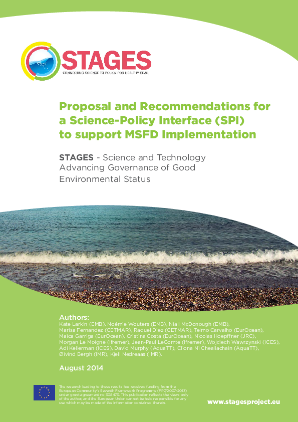 (PDF) Proposal and Recommendations for a Science-Policy interface (SPi ...