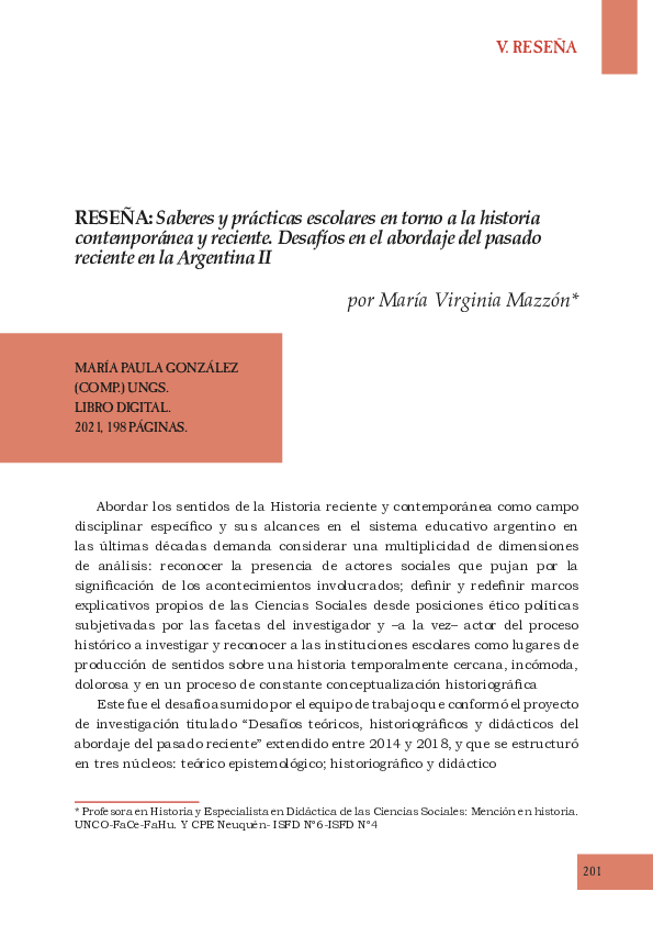 (PDF) Saberes y prácticas escolares en torno a la historia ...