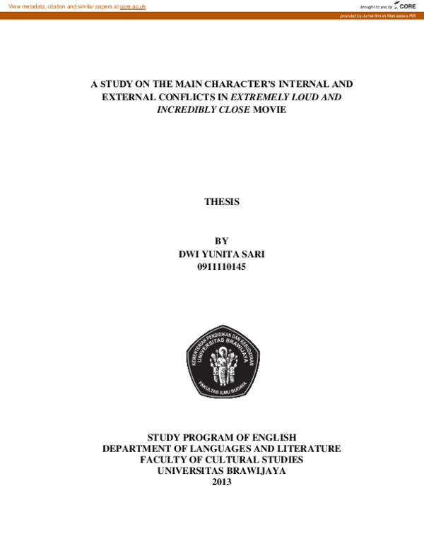 (PDF) A Study on the Main Character’s Internal and External Conflicts ...
