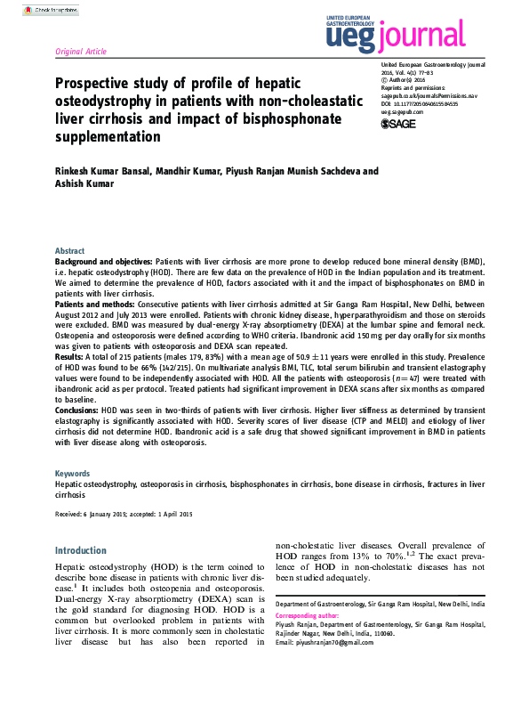 (PDF) Prospective study of profile of hepatic osteodystrophy in ...
