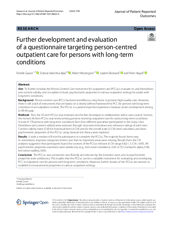 (PDF) Further development and evaluation of a questionnaire targeting ...