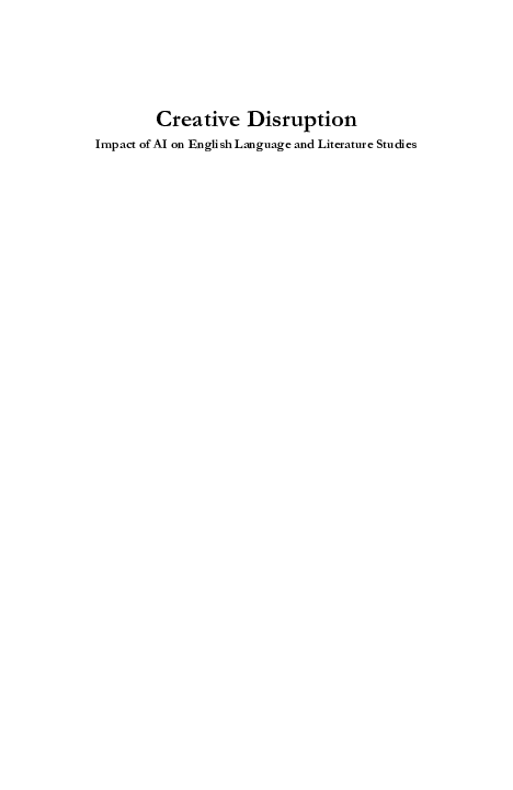 (PDF) Creative Disruption Impact of AI on English Language and ...