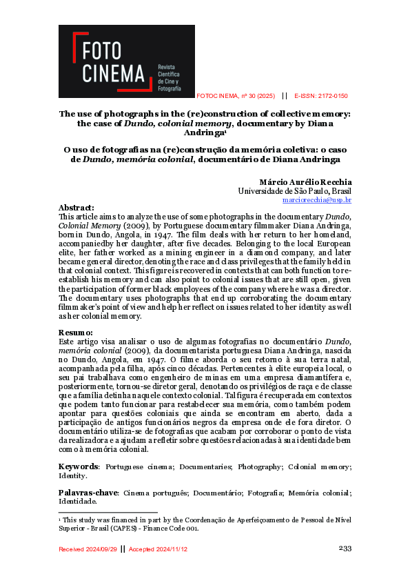 (PDF) The use of photographs in the (re)construction of collective ...