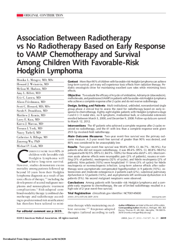 (PDF) Association Between Radiotherapy vs No Radiotherapy Based on ...