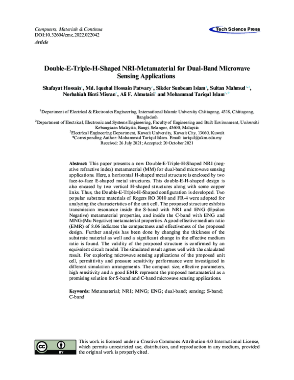 (PDF) Double-E-Triple-H-Shaped NRI-Metamaterial for Dual-Band Microwave ...