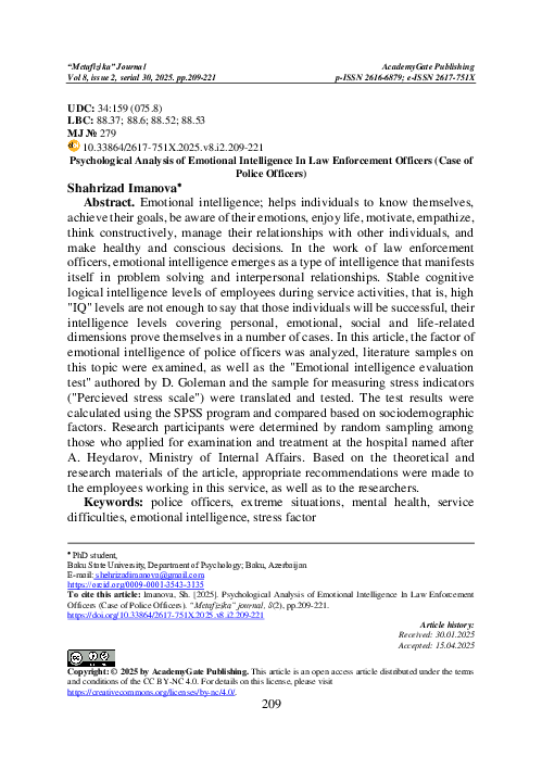 (PDF) Psychological Analysis of Emotional Intelligence In Law ...