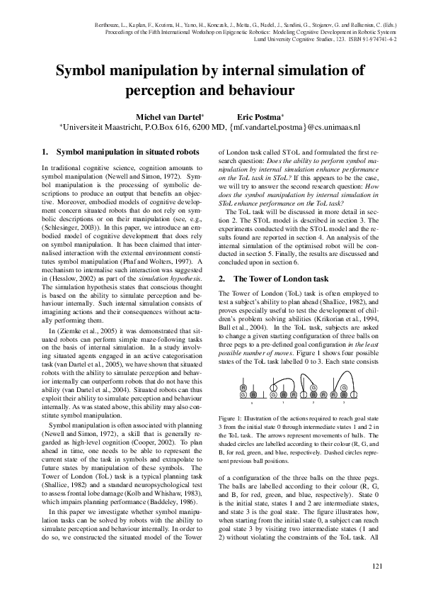 (PDF) Symbol manipulation by internal simulation of perception and ...