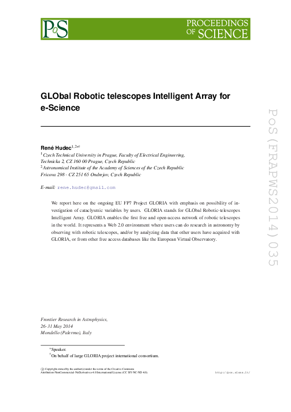 (PDF) GLObal Robotic telescopes Intelligent Array for e-Science