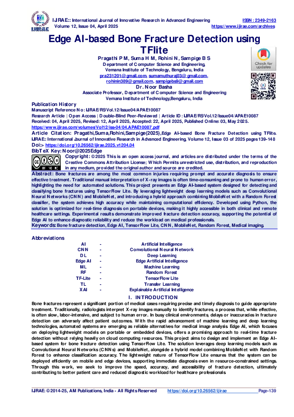 (PDF) Edge AI-based Bone Fracture Detection using TFlite