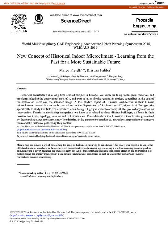 (PDF) New Concept of Historical Indoor Microclimate - Learning From the ...