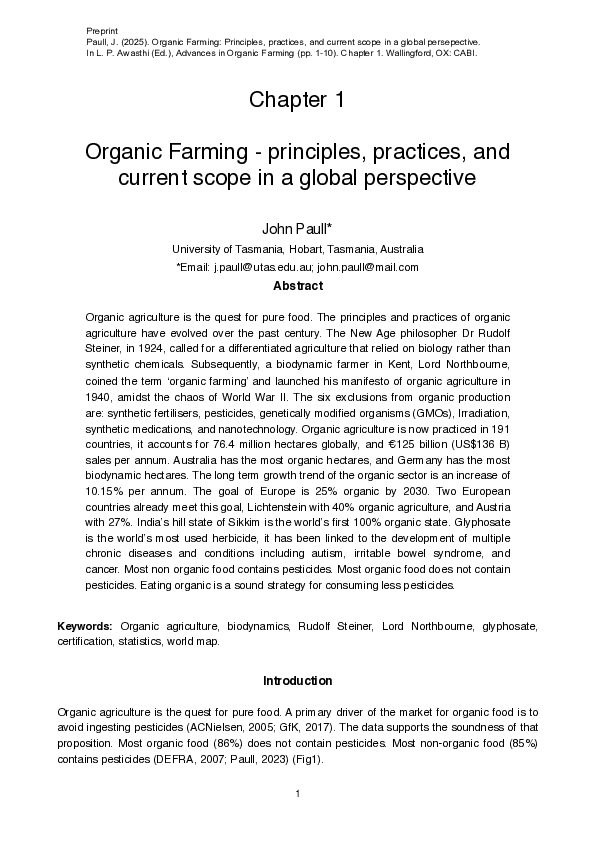 (PDF) Organic Farming - Principles, practices, and current scope in a ...