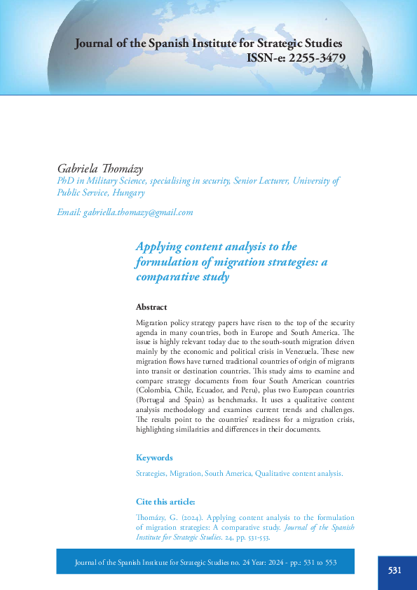 (PDF) Applying content analysis to the formulation of migration strategies: a comparative study