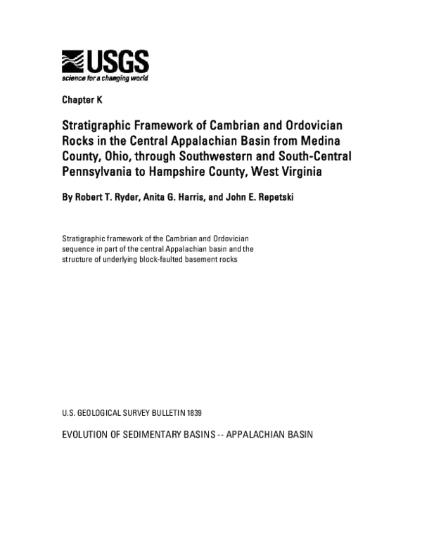 (PDF) Stratigraphic framework of Cambrian and Ordovician rocks in the ...