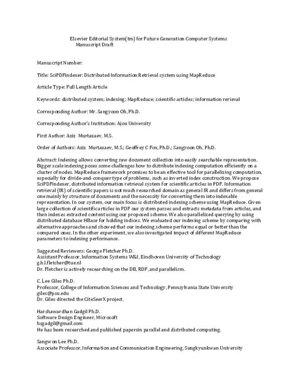 (PDF) SciPDFindexer: Distributed Information Retrieval system using ...