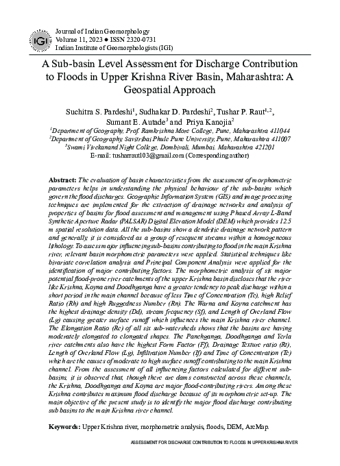 (PDF) A Sub-basin Level Assessment for Discharge Contribution to Floods ...