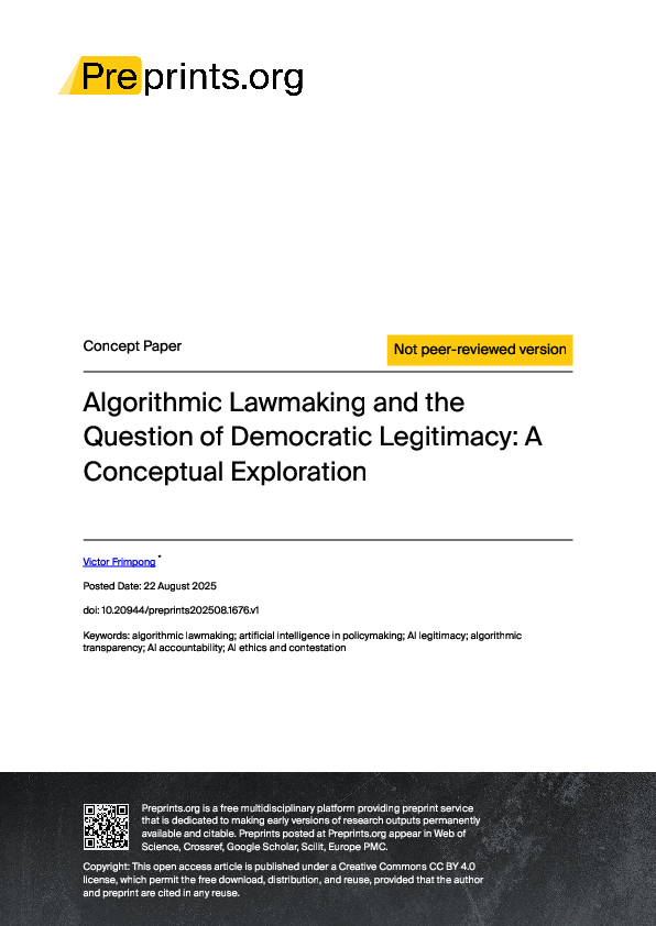 (PDF) Algorithmic Lawmaking and the Question of Democratic Legitimacy ...