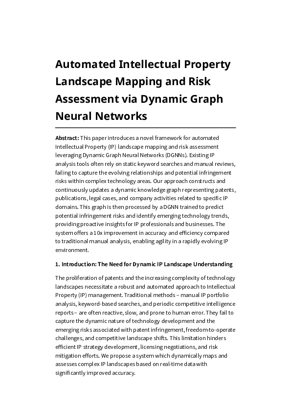 (PDF) Automated Intellectual Property Landscape Mapping and Risk ...