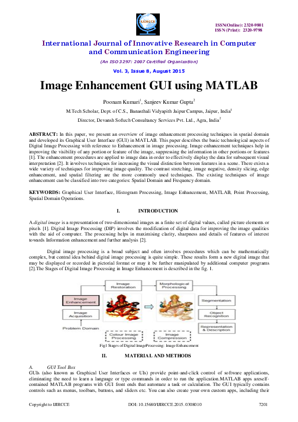 (PDF) Image Enhancement GUI using MATLAB