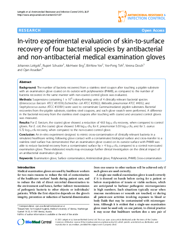 (PDF) In-vitro experimental evaluation of skin-to-surface recovery of ...