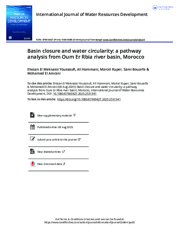 (PDF) Basin closure and water circularity: a pathway analysis from Oum ...