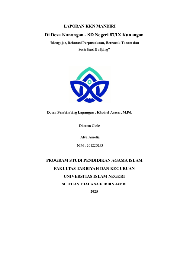 (PDF) LAPORAN KKN MANDIRI