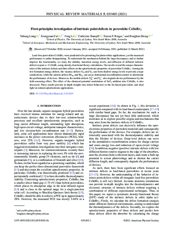 (PDF) First-principles investigation of intrinsic point defects in ...