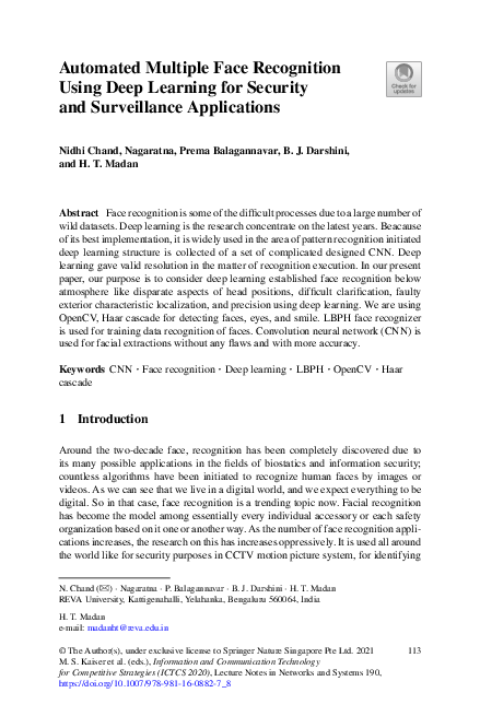 (PDF) Automated Multiple Face Recognition Using Deep Learning for ...