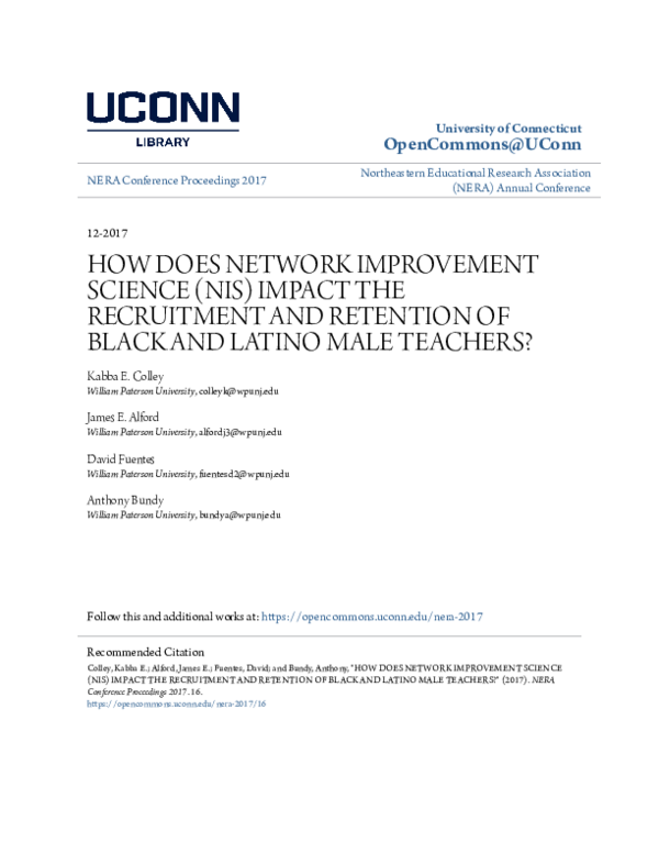 (PDF) How Does Network Improvement Science (Nis) Impact the Recruitment ...