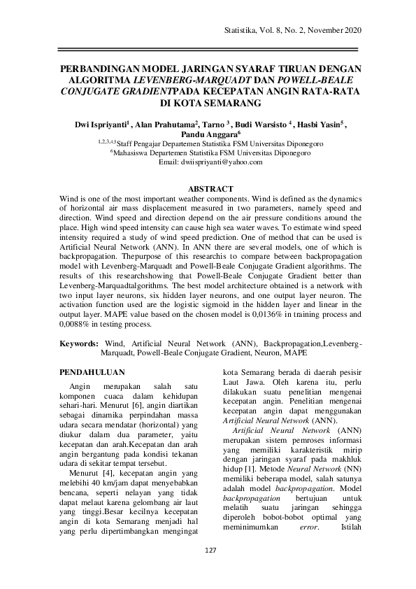 (PDF) Perbandingan Model Jaringan Syaraf Tiruan Dengan Algoritma ...