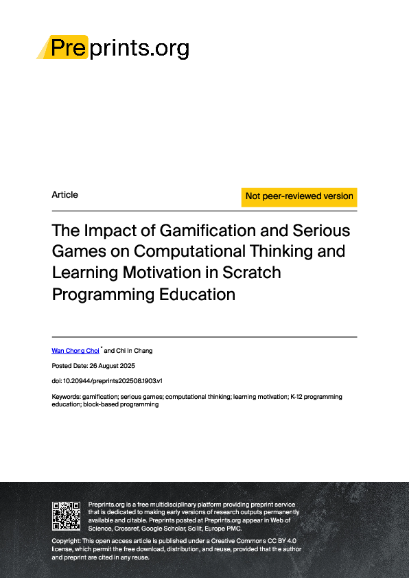 (PDF) The Impact of Gamification and Serious Games on Computational ...