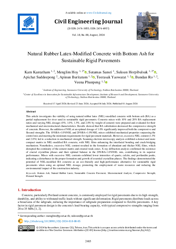 (PDF) Natural Rubber Latex-Modified Concrete with Bottom Ash for ...