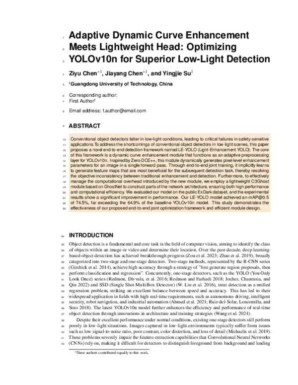 (PDF) Adaptive Dynamic Curve Enhancement Meets Lightweight Head ...