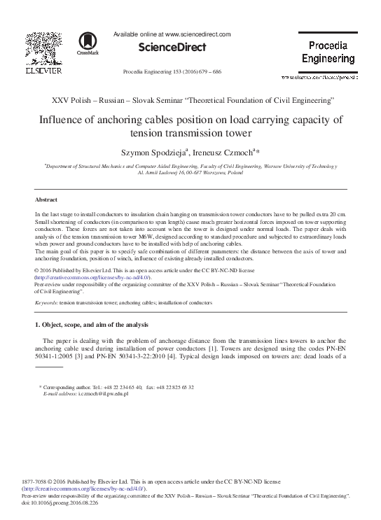 (PDF) Influence of Anchoring Cables Position on Load Carrying Capacity ...